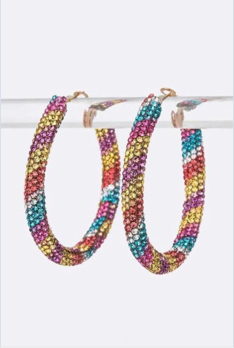 Luxe Rainbow Hoops Set – EnChantes Closet Plus Size Boutique